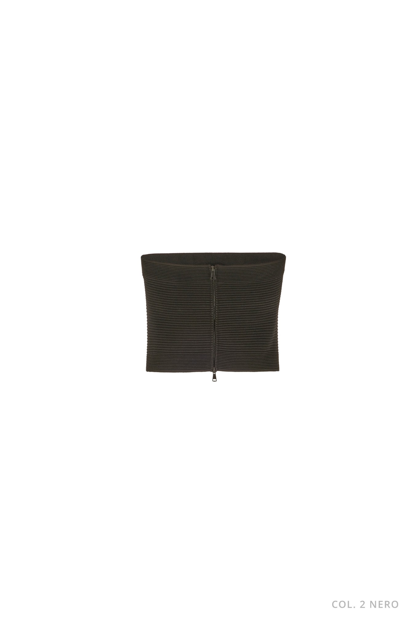 Bustino in balzette di maglia con zip